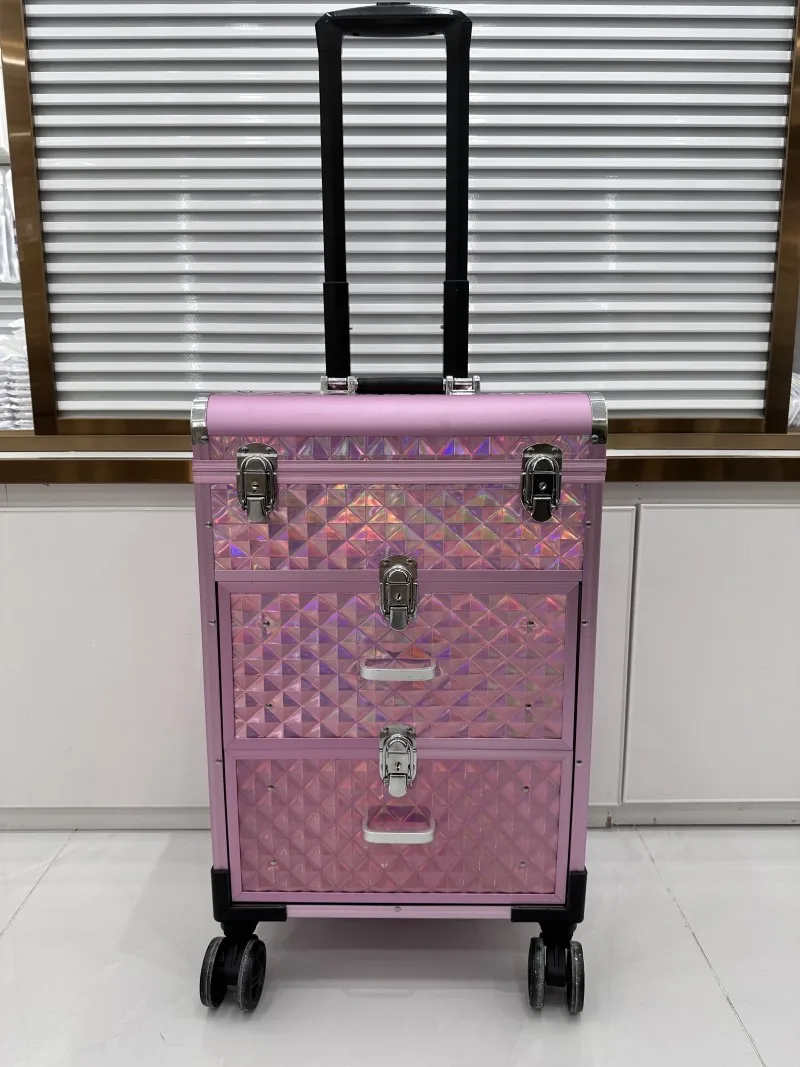 Rolling Makeup Train Case Professional Cosmetology Case on Wheels ...