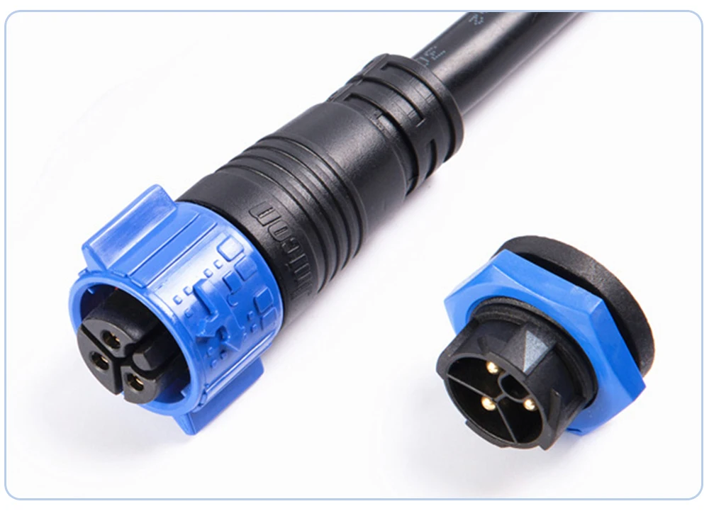 IP67 3 Pin 50A Male Female Plug - Waterproof Electrical Connector