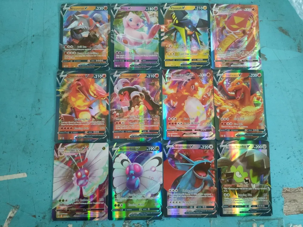 60PCS Pokemon Basic Card Set - Charizard, Pikachu & More