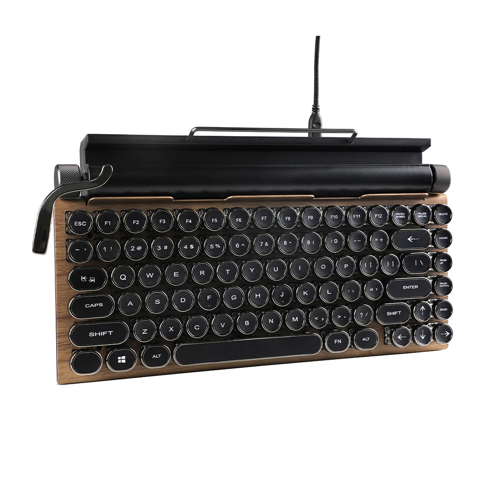 RGB Mechanical Keyboard TKL Round key have grooves multi-function ...