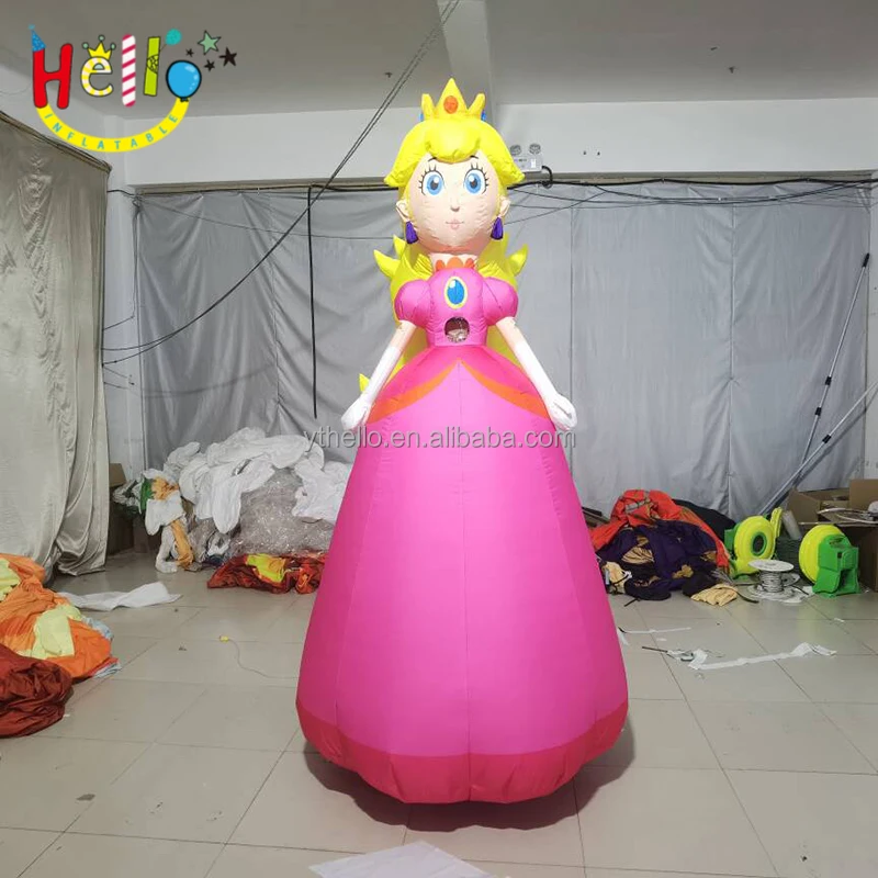 Holiday Street Parade Walking Inflatable Mascot Gold Hair Inflatable ...