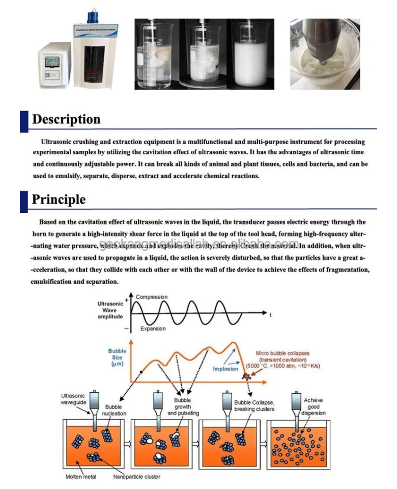 Sonicator,Ultrasonic Probe Sonicator For Cell Disruption And ...