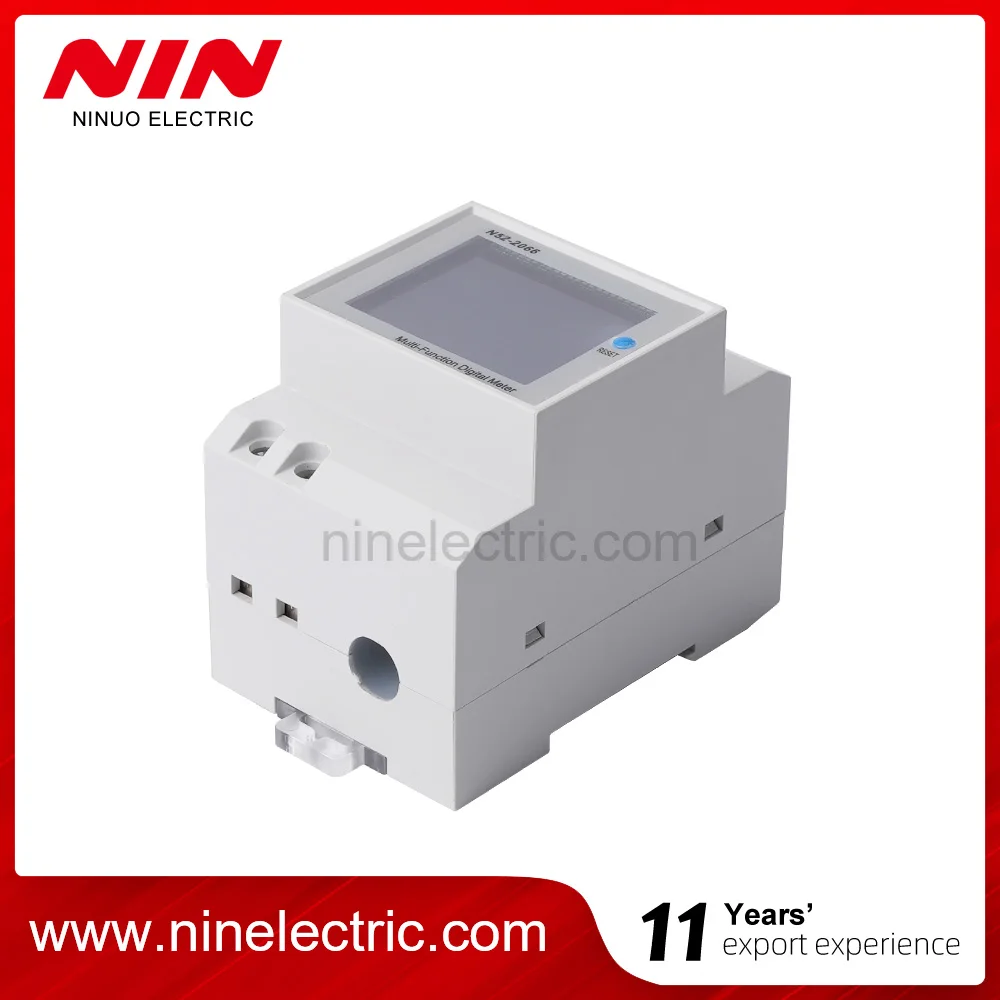 6 In1 Din Rail Electric Multifunction Power Meter Panel Lcd Energy ...