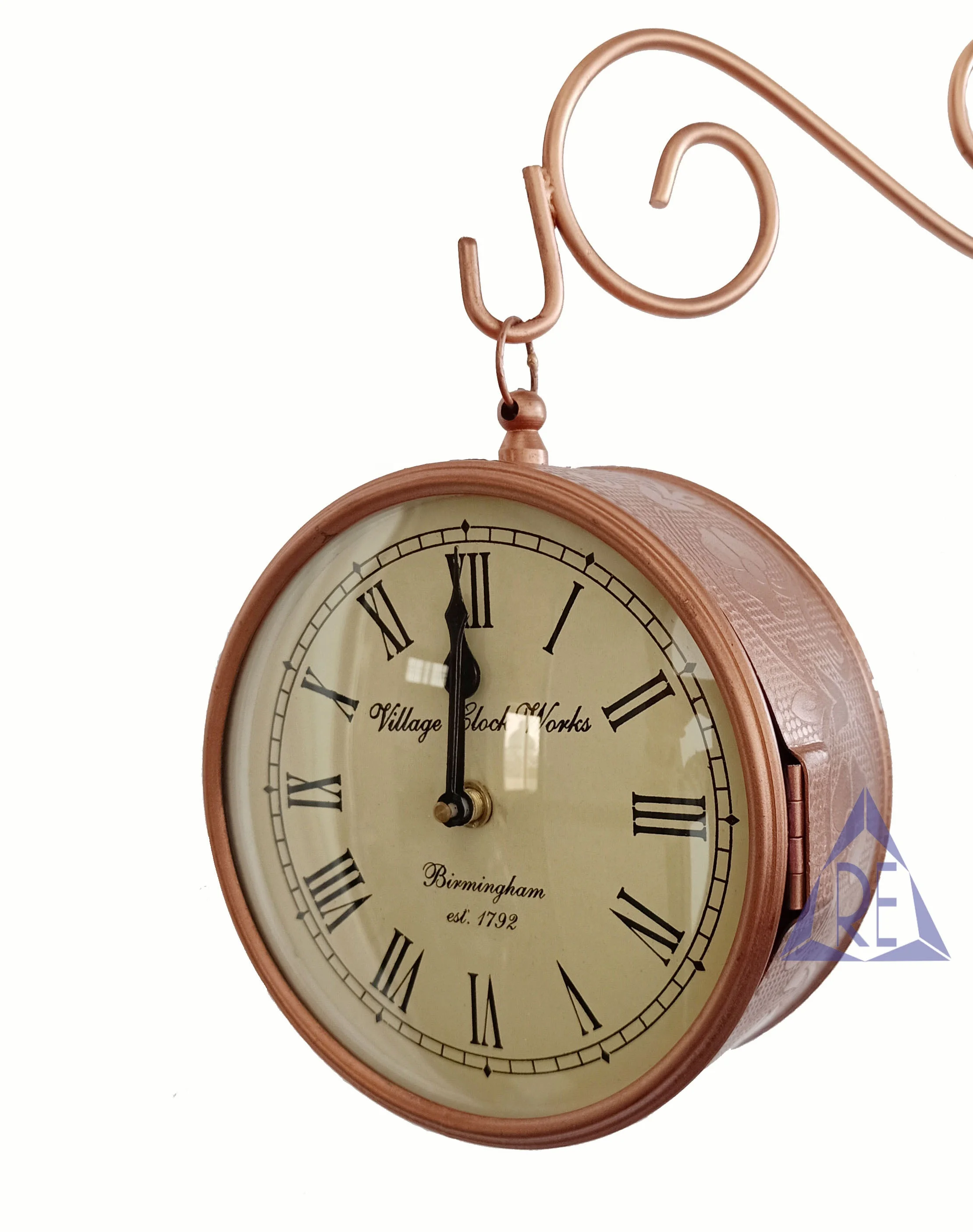 Large Modern Double Sided Analog Wall Clock - Minimalist Design