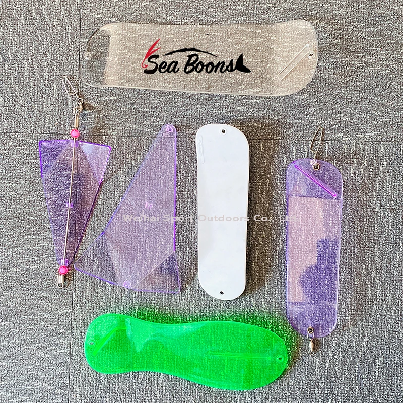 Salmon Luminous Chrome Plated Flasher Boards for Trolling