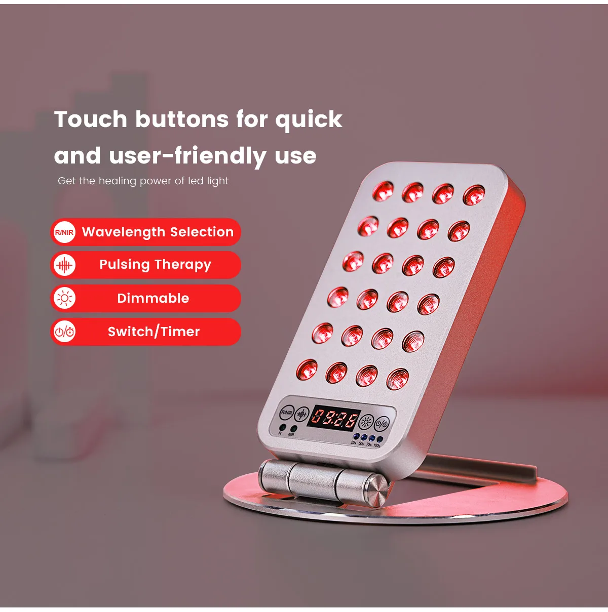 Ideatherapy Handheld Red Led Wand Face Neck Rl05-g Red Blue Light ...