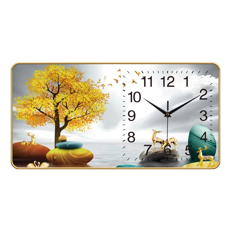 Modern Wall Decoration Clock Face Clear On-time Scanning Wall Clock ...