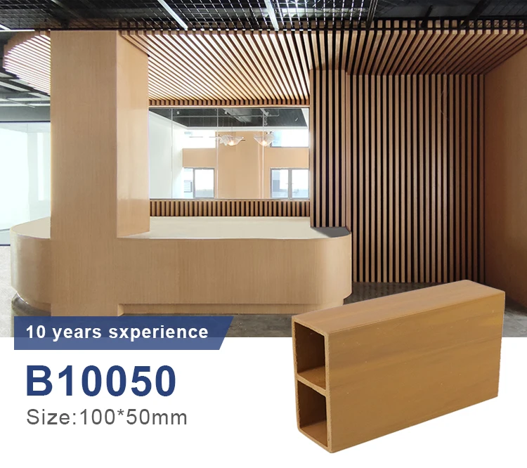 Timber Tube Ceiling Custom Wpc Square Tube Wood Plastic Timber - Buy ...
