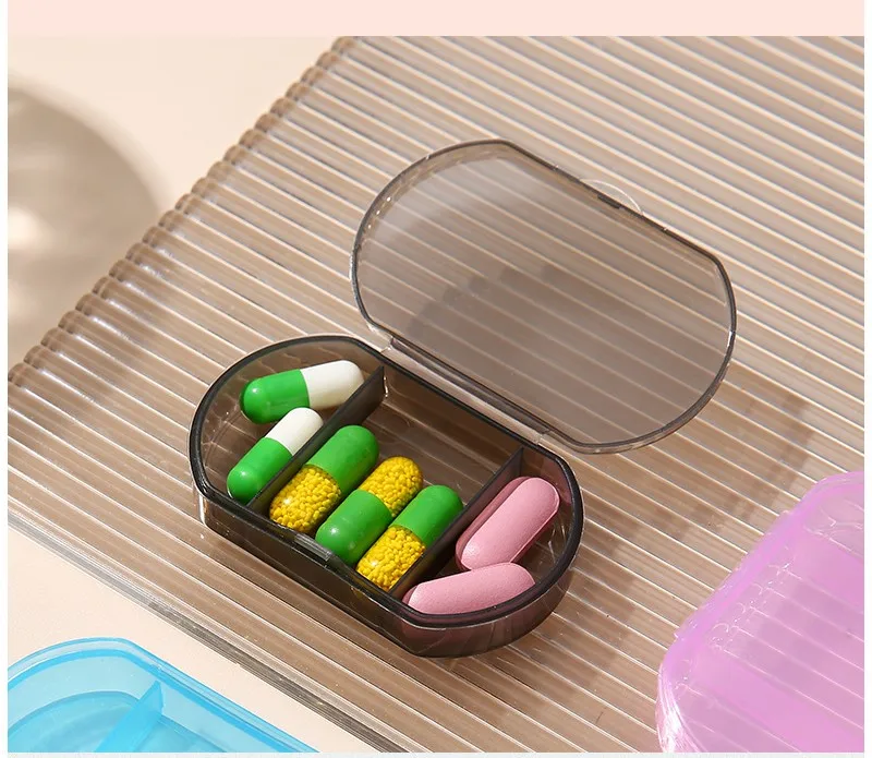 Mini Portable Pill Case - 3 Compartments for Easy Storage
