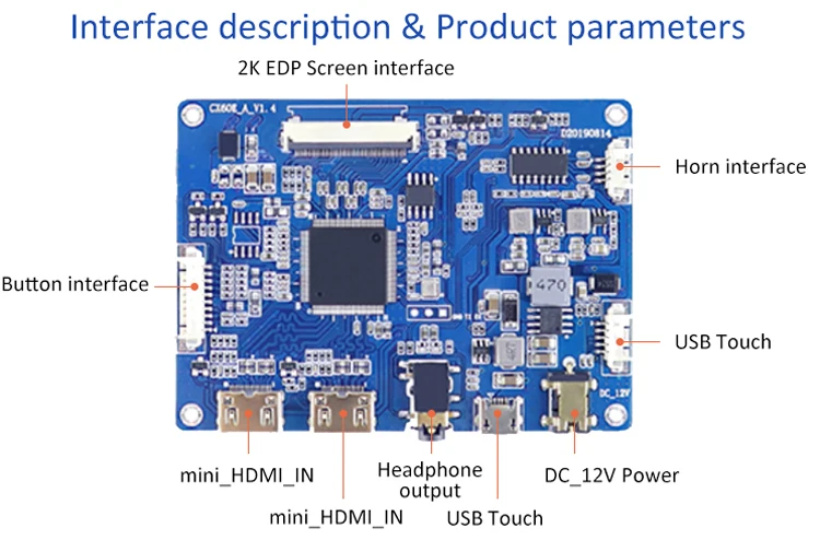 10.1 Inch 2k LCD Edp 40 Pins - Sharp VVX10T022N00 Display