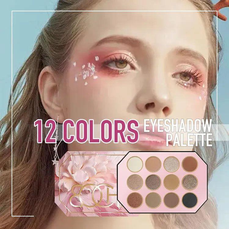 Wholesale 12 Colors High Pigment Dry Eye Shadow Custom Creative Glitter ...