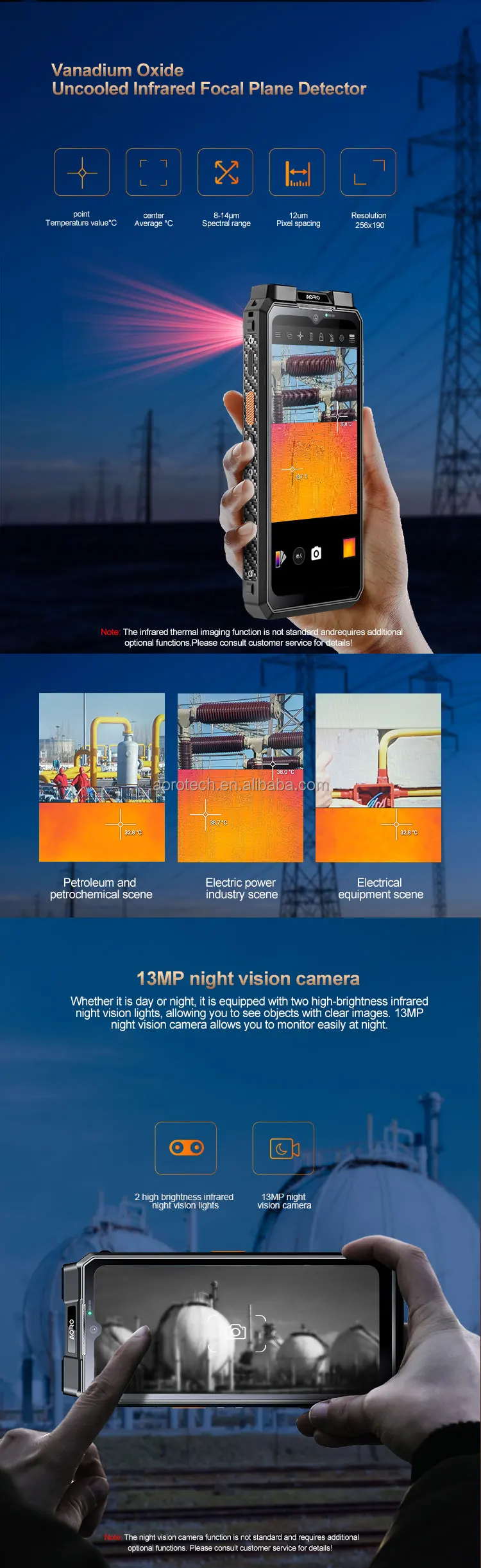 AORO M8 IP68 Waterproof Smartphone with DMR+RTK Walkie-talkie