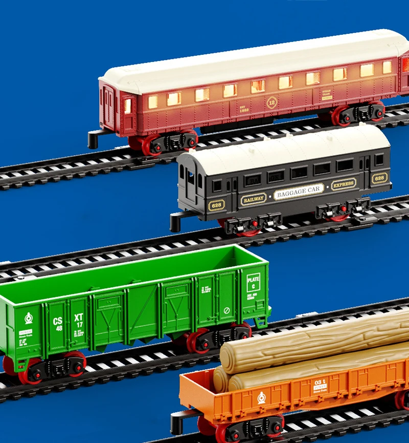 Musical Railcar Series Battery Operated Toy Railway Track Toys Retro ...