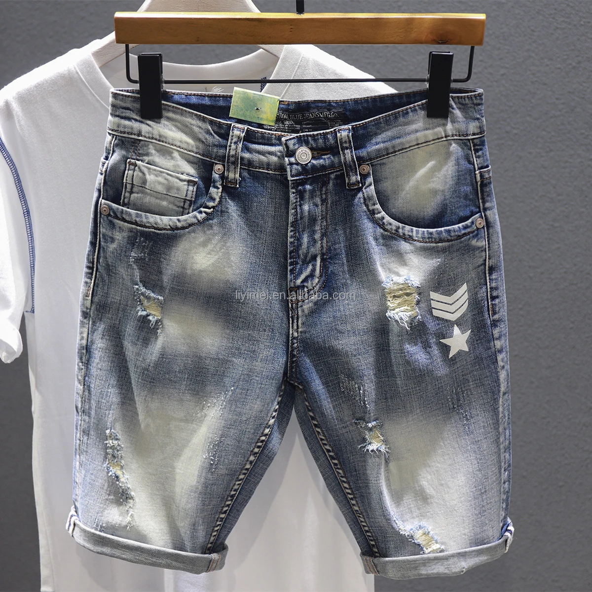 2023 Men's Jeans Shorts High Impact Custom Design Low Rate Denim Shorts ...