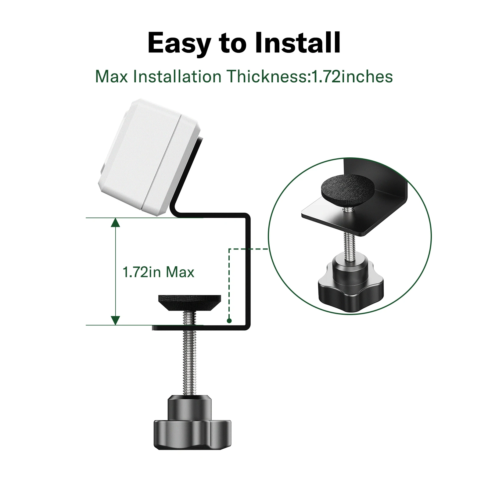 2 Outlets 13A 125V 1625W Desk Clamp Table Clamp Bedroom Power Strip 2 ...