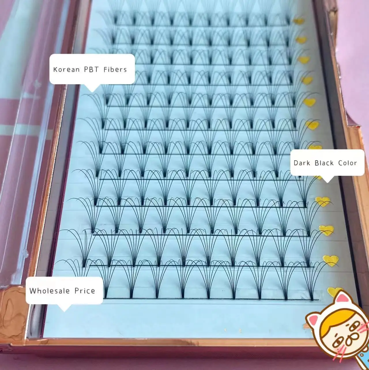 Bulk 3d 4d 5d 6d 7d 8d 10d Premade Fans Russian Volume Lashes 0.05 0.07 ...