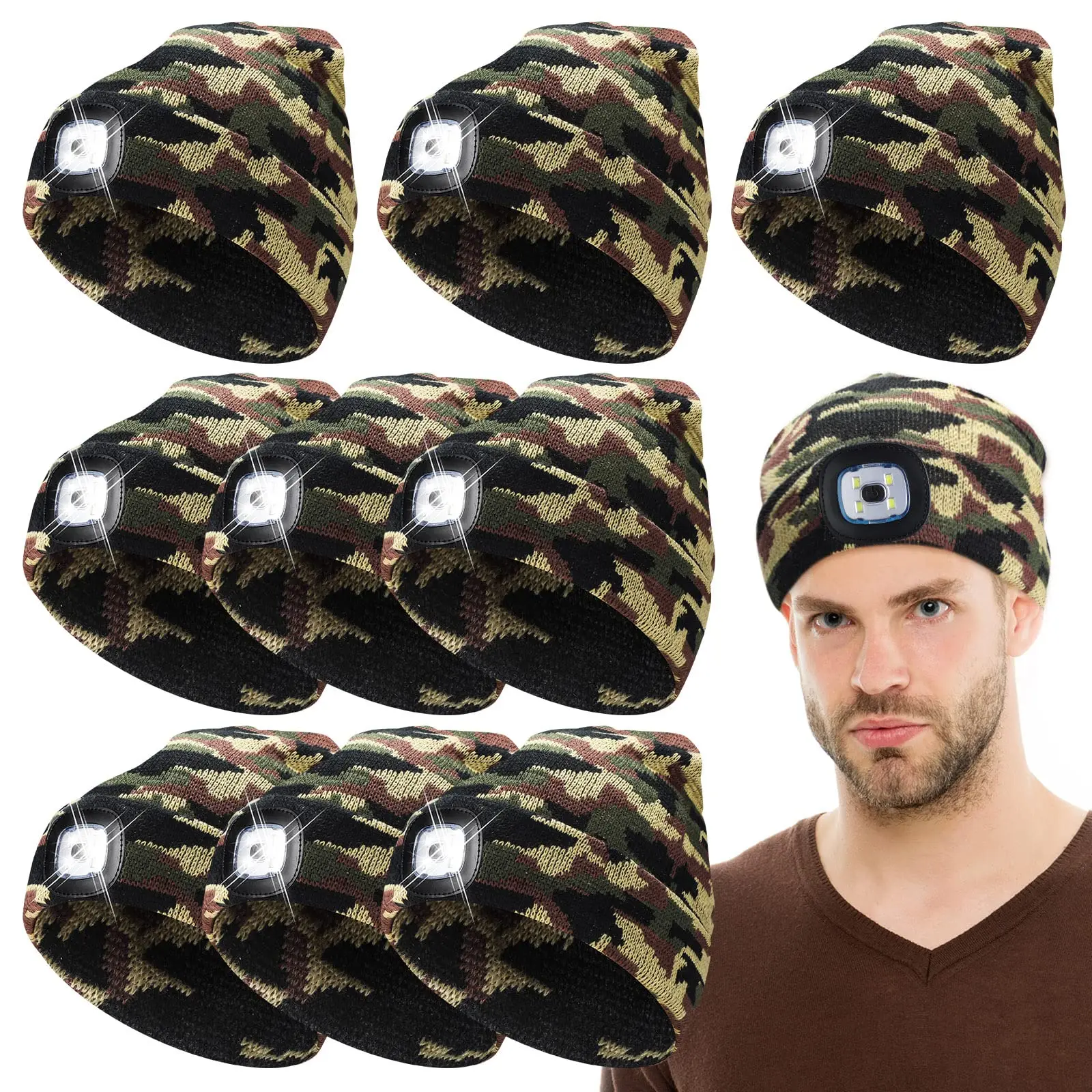 Wholesale High Quality Acrylic Beanies with LED Lights