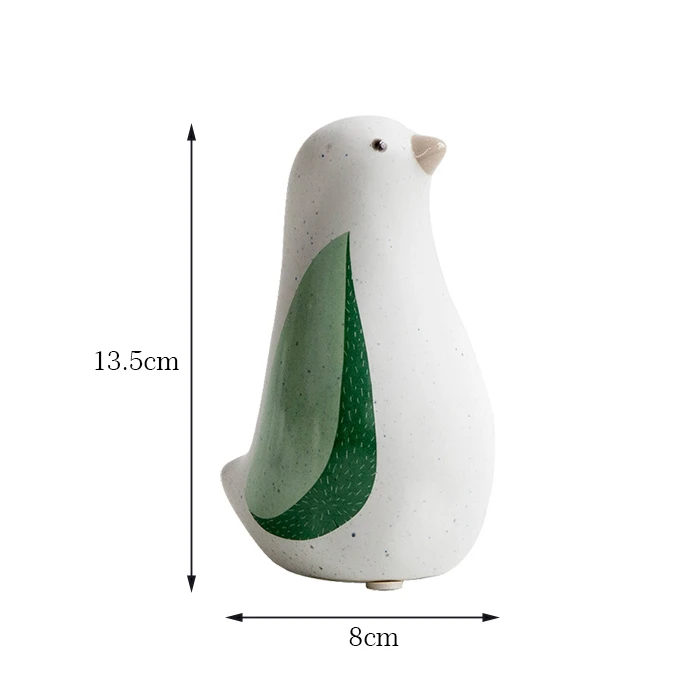 Creative Small Cute Ceramic Animal Bird Mini Ceramic Statue Ornaments ...