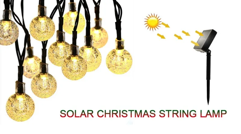 8 Model 31ft 40 Balls Outdoor Garlands Christmas Holiday Lamp Led Solar ...