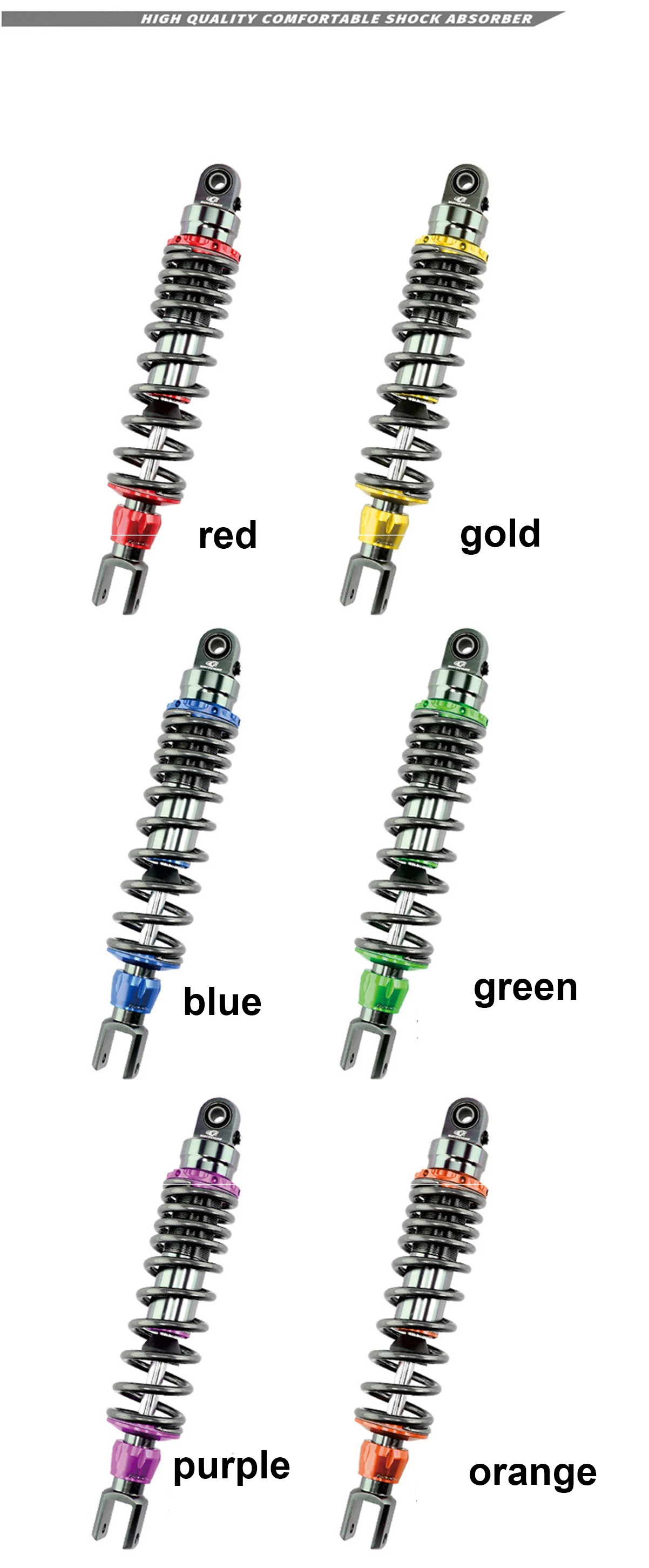 Universal 290 320MM Built-in Adjustable Fork Head Shock Absorber for ...