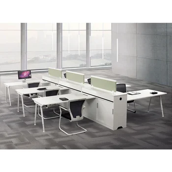 Factory Customized Modular Open Space Saving Office Desk For 6 Person ...