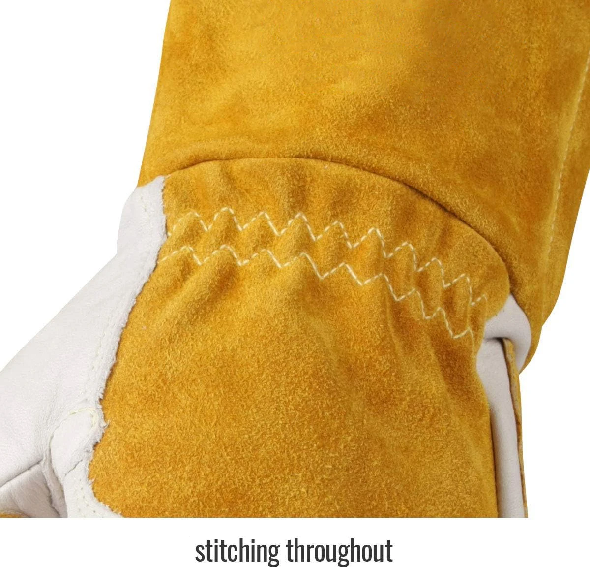 Custom Flexible Top Grain Split Leather Welding Gloves