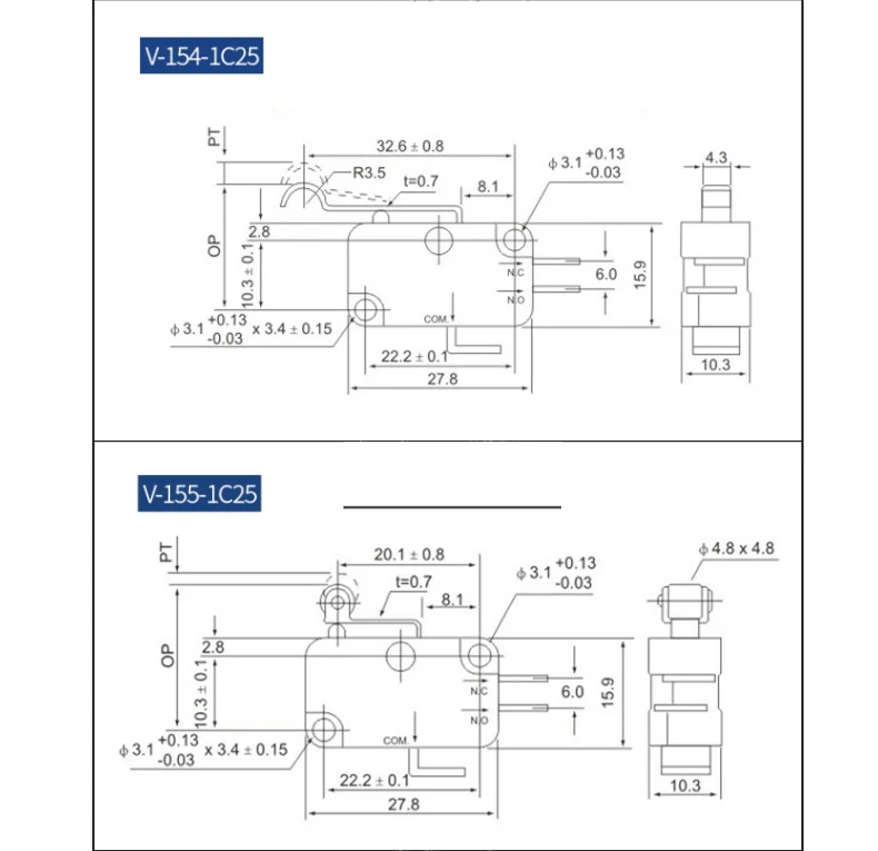 도매 스트로크 마이크로 스위치 V-15 151 152 153 154 155 156-1c25 2c25 리미트 마이크로 스위치 - Buy 마이크로 스위치,V-15 마이크로 ...