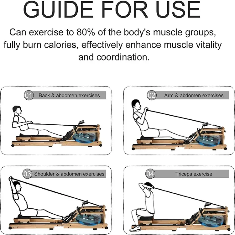 Wooden Rowing Machine Water Rower Water Resistance Rowing Machine - Buy ...