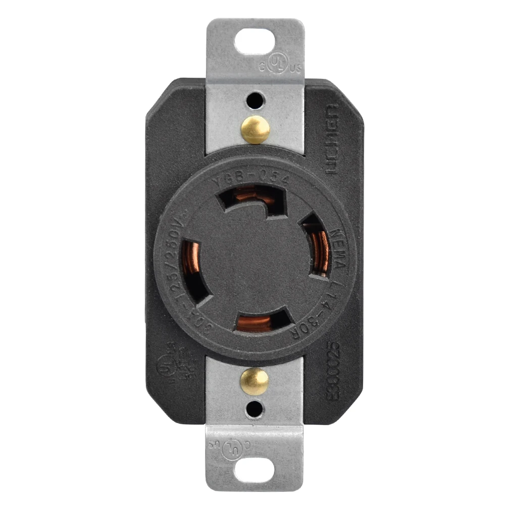 Nema L14-30r 30a 125/250v Generator Flush Mounting Locking Receptacle ...