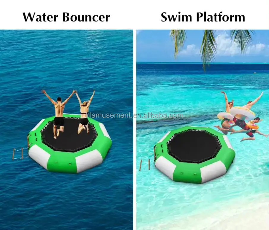 Customized Outdoor Water Sea Inflatable Floating Trampoline PVC ...