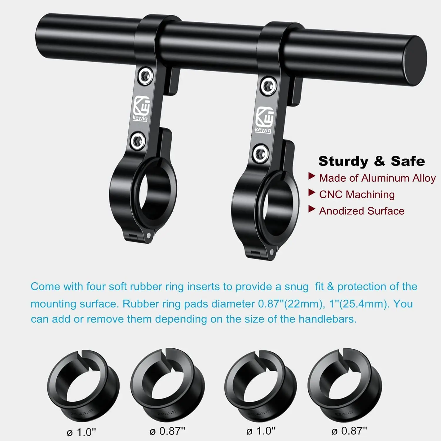 Kewig Motorcycle Crossbar - Durable & Versatile Extension