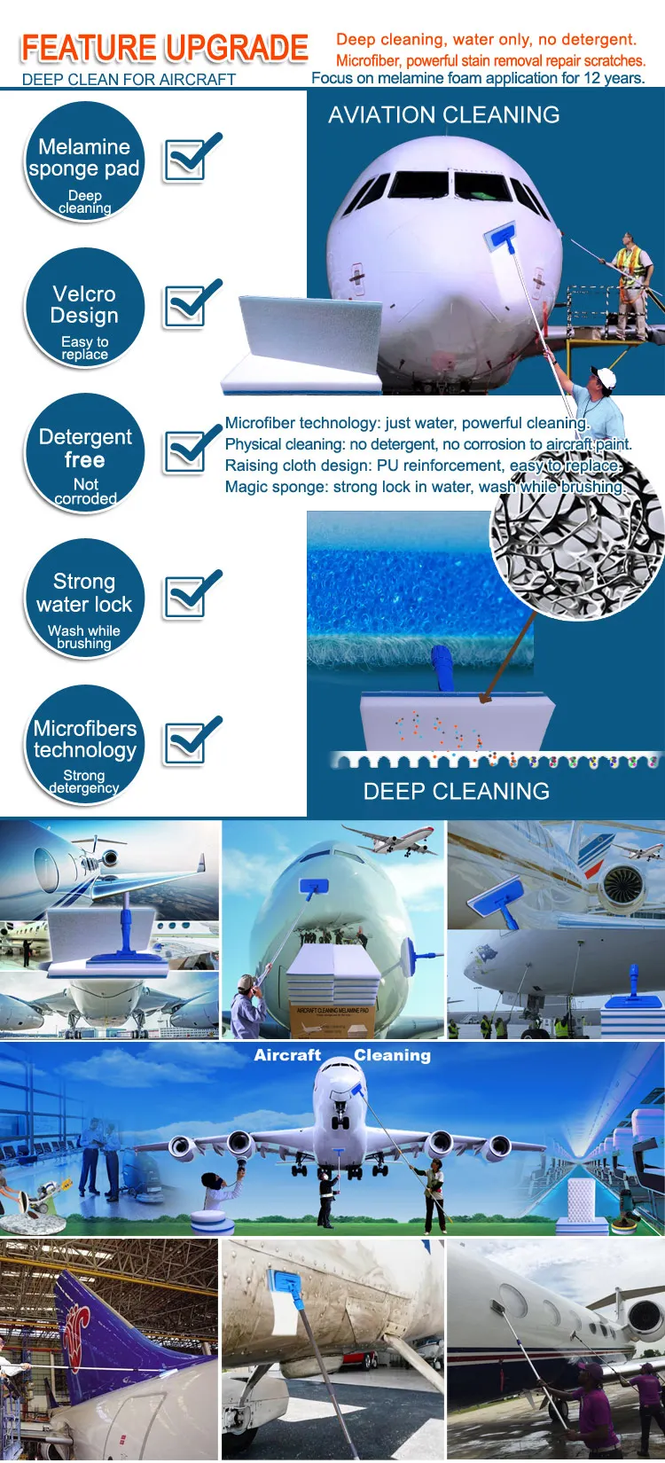 Aircraft Exterior Cleaning Mop - Efficient & Sustainable