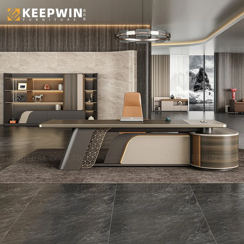 Alibaba Foshan Office Furniture Factory Modern L-Shaped Boss Desk ...