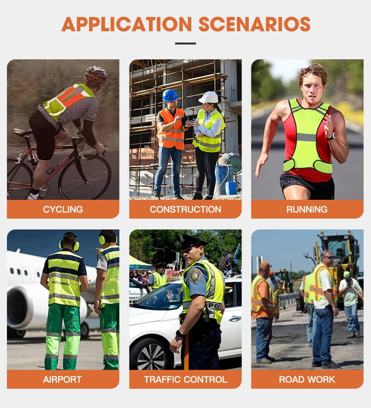 Custom Multi Pocket Road Safety Work Vest - High Visibility