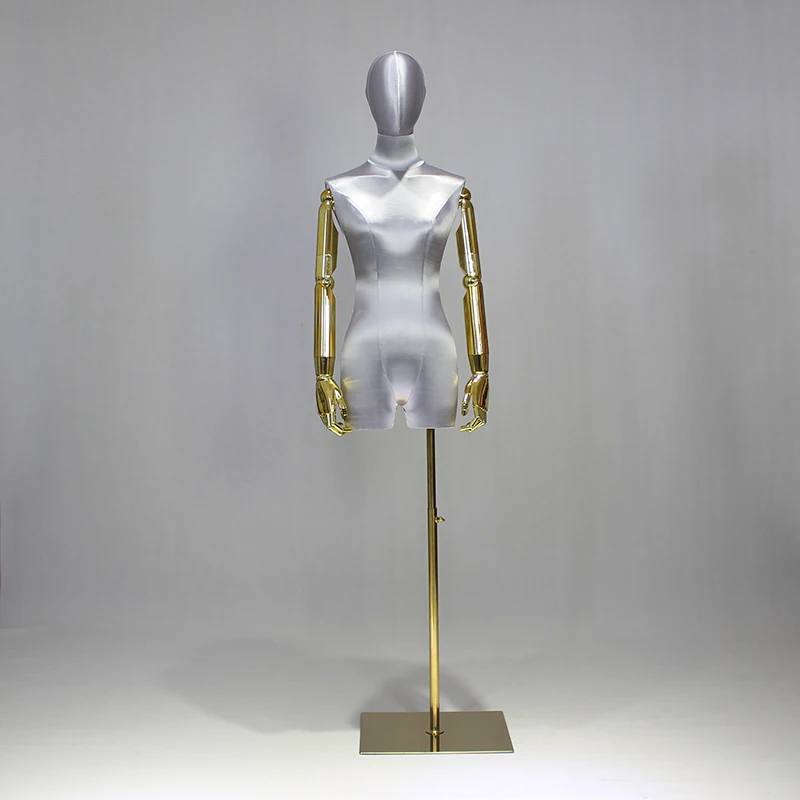 High End Gold Metal Arm Upper Body Model Mannequin Female With ...