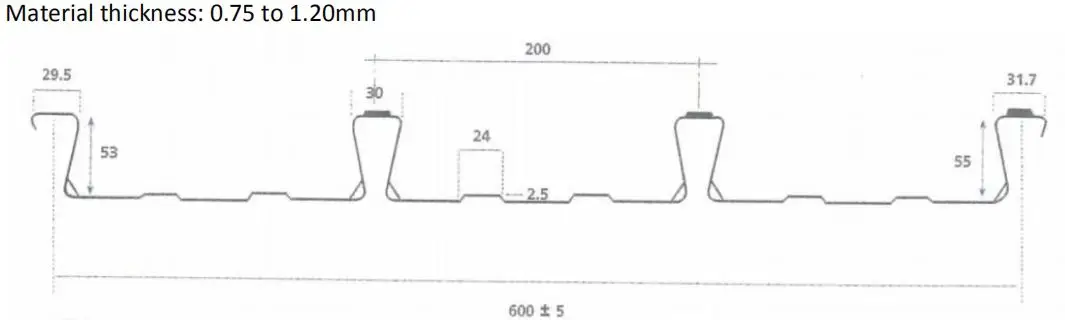 Dovetail Re-entrant Composite Metal Floor Decking Profile Rolling ...