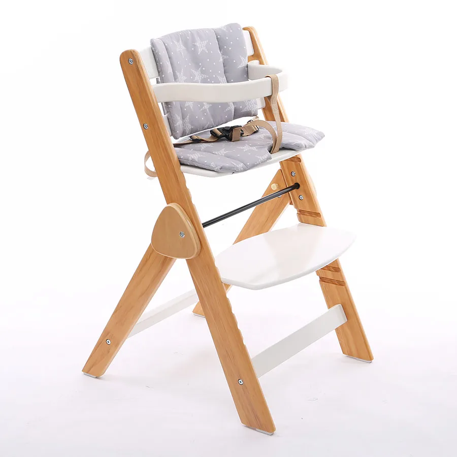Modern Portable Foldable Wooden High Chair for Baby Adjustable Feeding ...