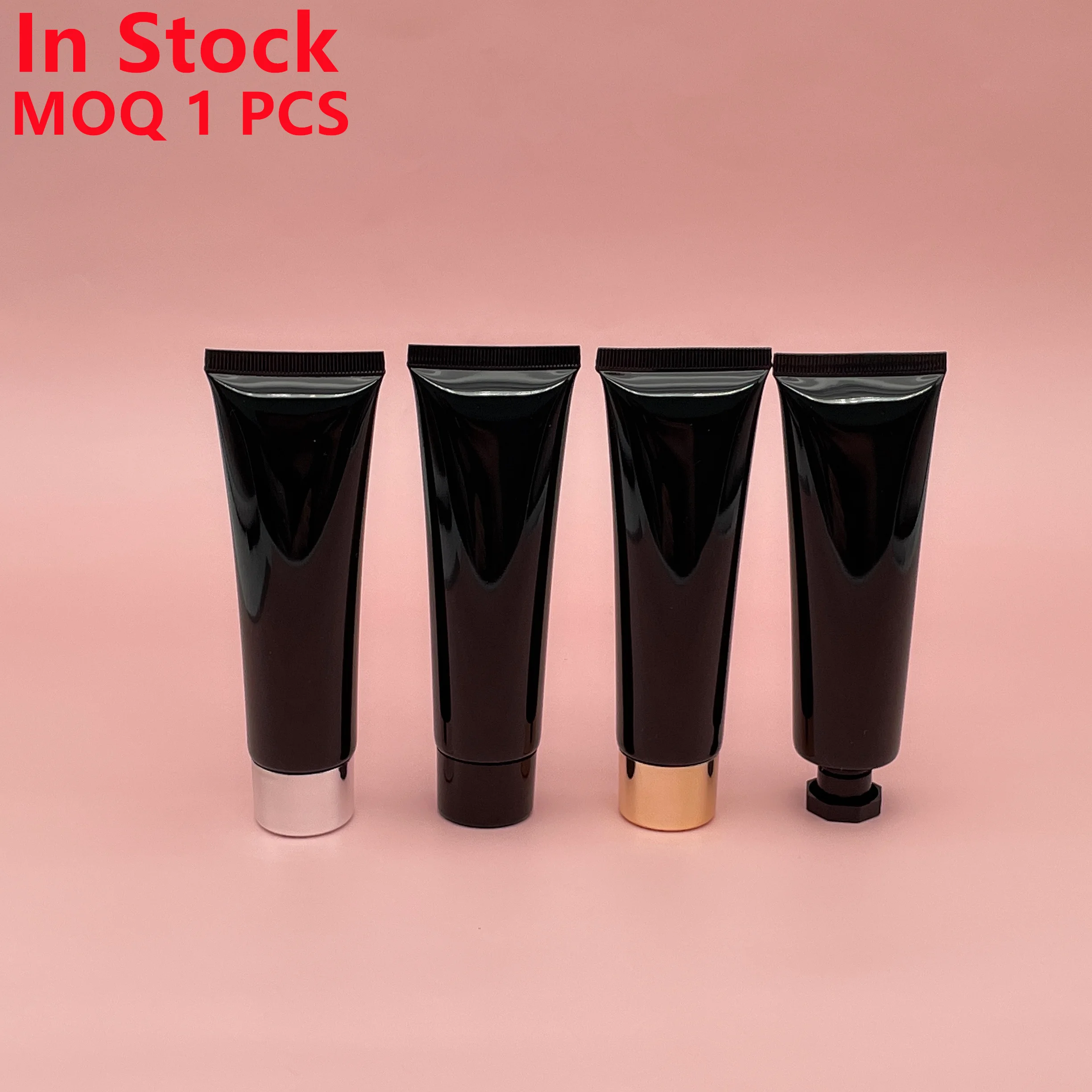 Wholesale Custom Logo Black Soft Tube 30ml 50ml 100ml Empty Cosmetic ...