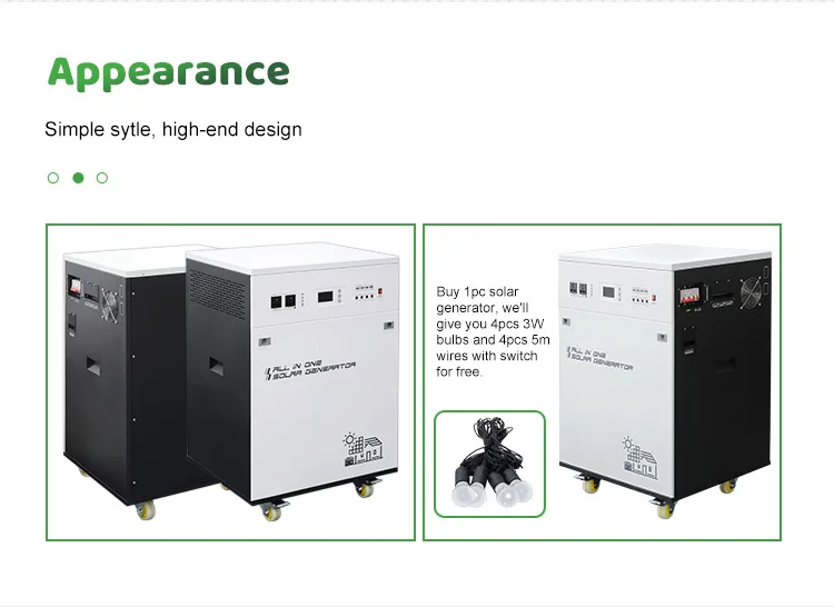 5000w 5kw Solar Power Generator with Panel for Home Use