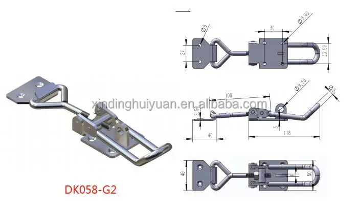 Adjustable Galvanized Hasp Fastener Toggle Latch RV Trailer Latch ...