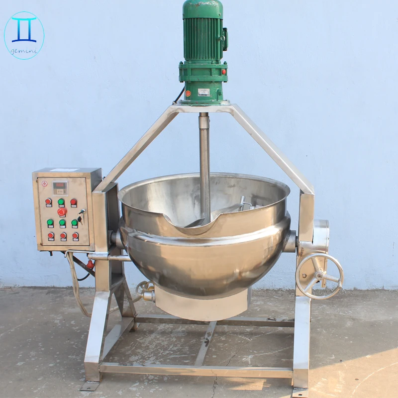 100l/200l/500l Industrial Jacketed Cooking Kettle Tomato Paste Soup ...