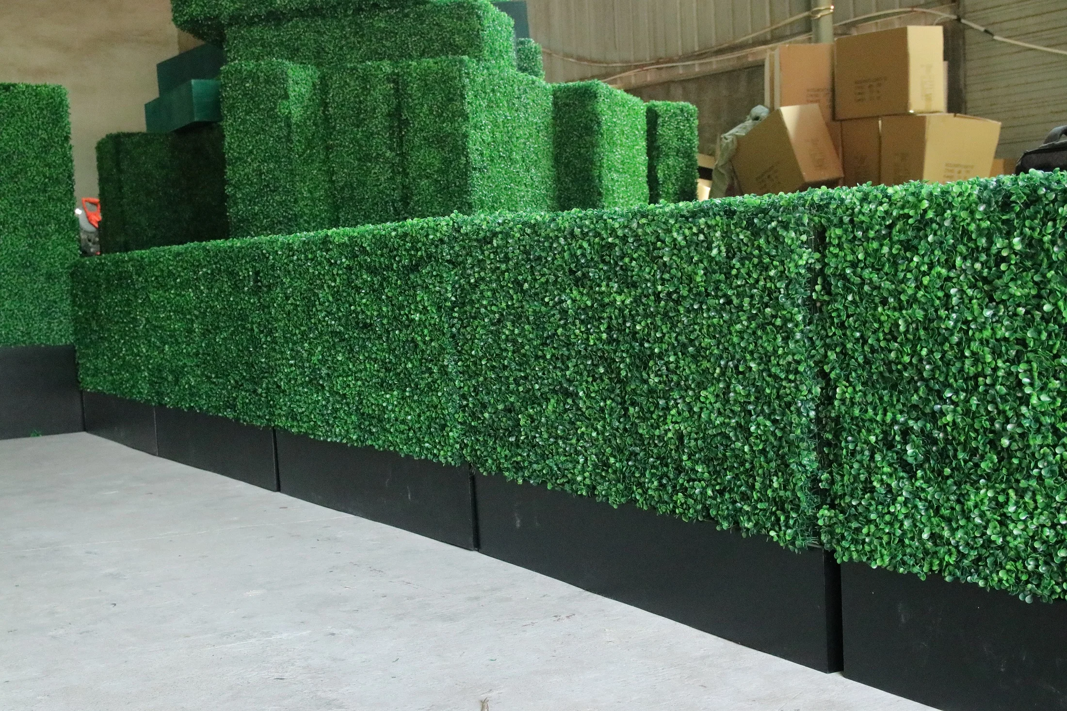 Cq001outdoor Garden Privacy Plant Screen Faux Green Grass Artificial ...