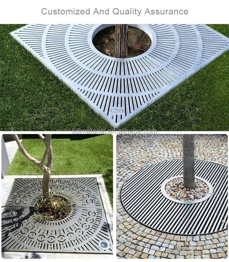 304/316/ 201 Stainless Steel Tree Pool Grate for City Construction ...