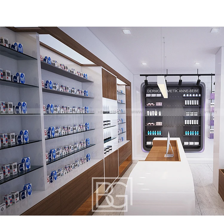 Pharmacy Counters Display Cabinet - Benson Custom Shelves