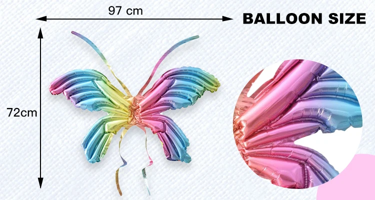 New Butterfly Elf Angel Wing Balloon For Kid Girl Globos Baby Shower ...