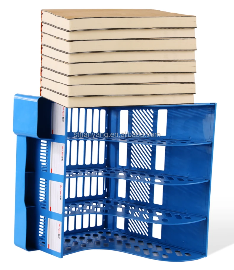 Document Rack Desktop A4 File Rack Office Organizer Desk 3 Column ...