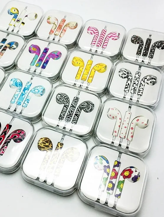 Oem Colorful Painted 3.5mm Wired Earphone For Iphone 6 Color Headset I6 ...