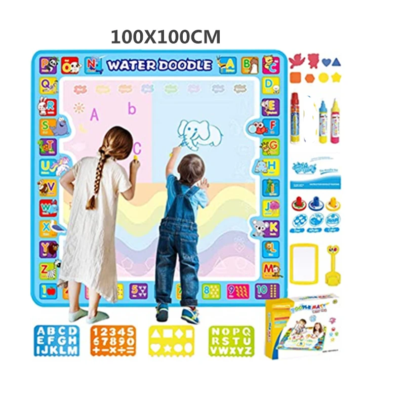 100 X 100 Cm Extra Large Aqua Magic Doodle Mat Colorful Educational ...