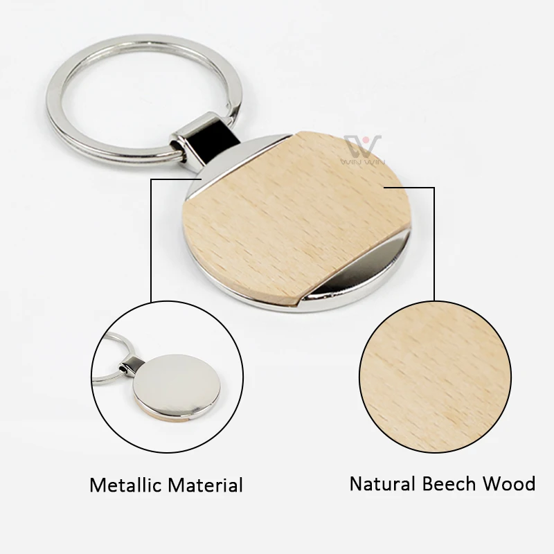 High Quality Wood Keyring Metal Wooden Keychains Custom Logo Beech Keychain - Buy 2023 Factory ...