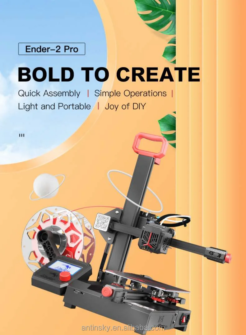 Creality Ender-2 Pro 3d Printer 165*165*180mm 3d Printing Machine With ...